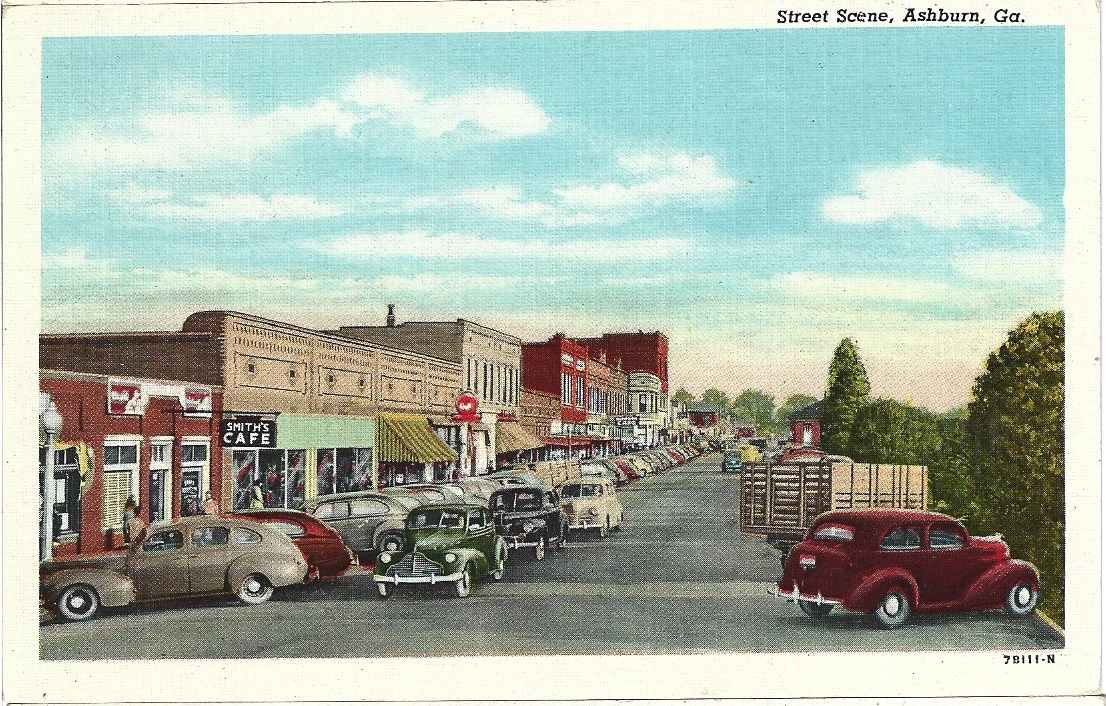 Main Street Scene Vintage Postcard