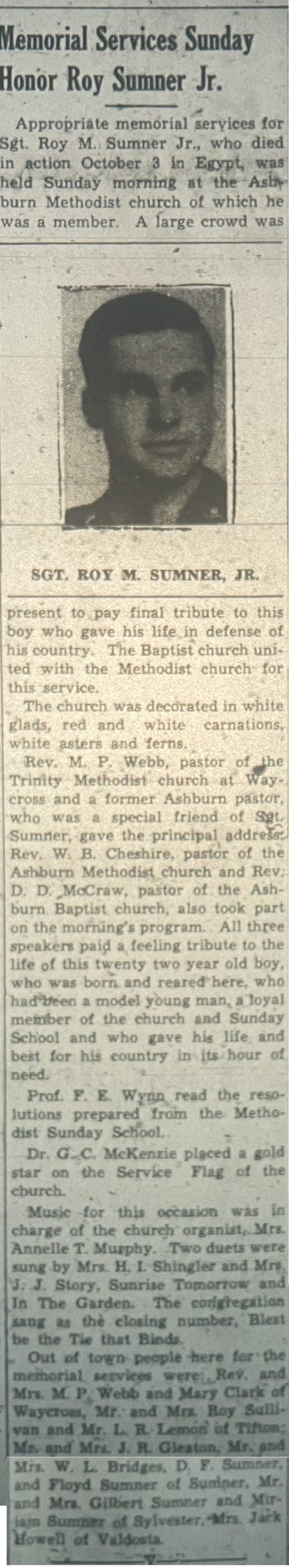 Remembering Roy Sumner Jr.