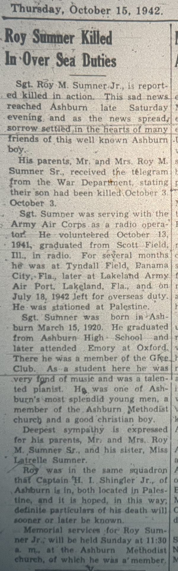 Remembering Roy Sumner Jr.